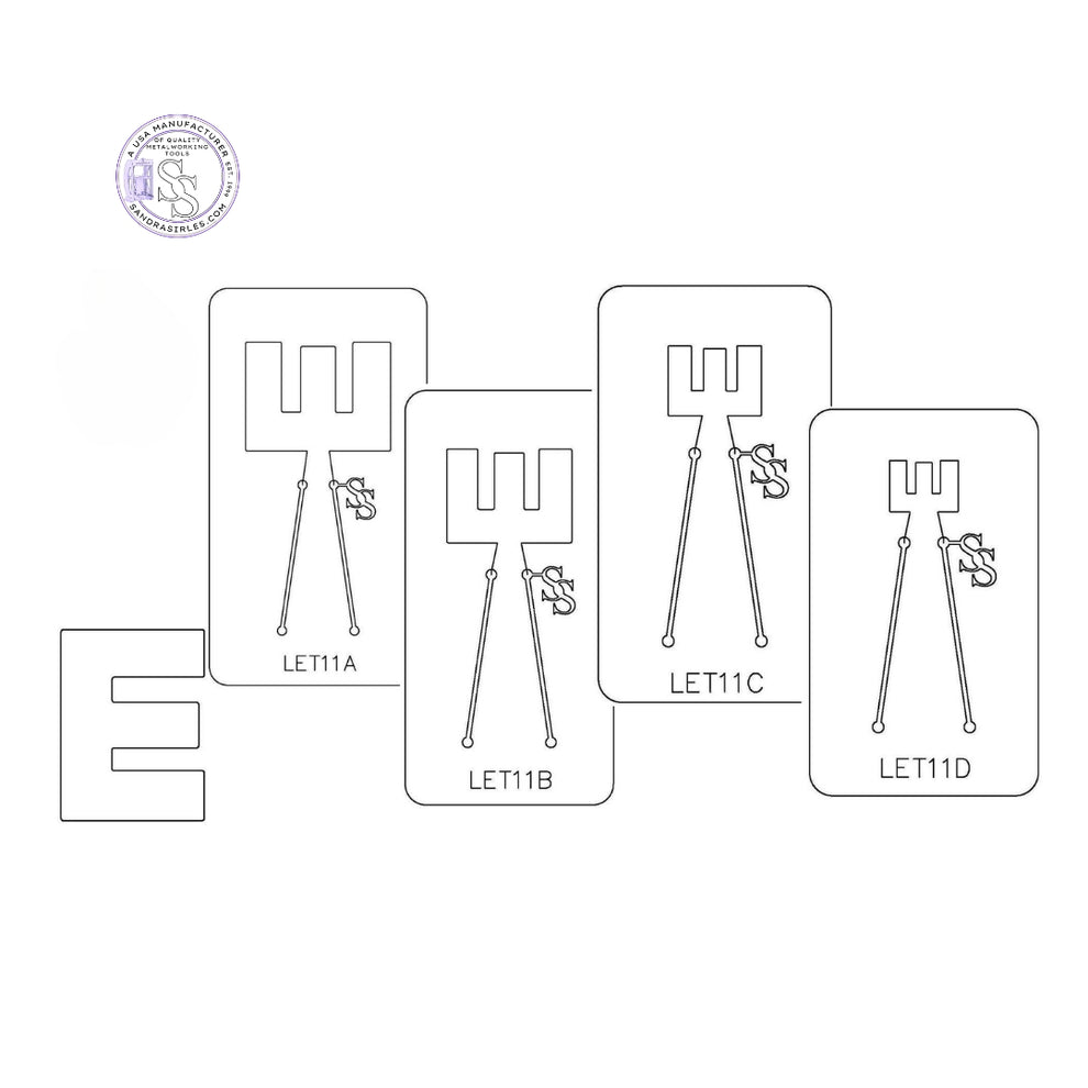 PANCAKE DIE LET11 UPPER CASE LETTER E – sandrasirles.com